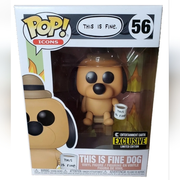 Funko | Toys | Funko Pop This Is Fine Dog Entertainment Earth Ee ...